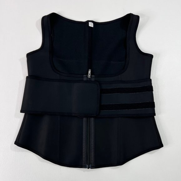 Other | Womens Waist Trainer Corset Zipper Body Shaper Cincher Black ...